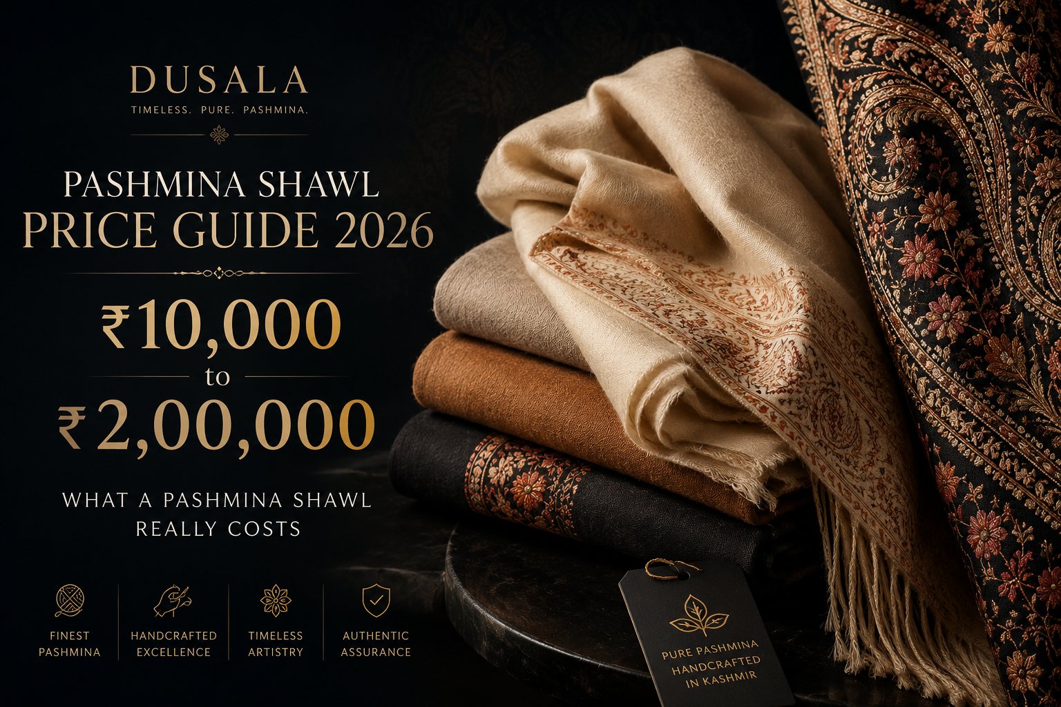 Pashmina Shawl Price Guide 2026: What ₹10,000 to ₹2 Lakh Actually Buys ...